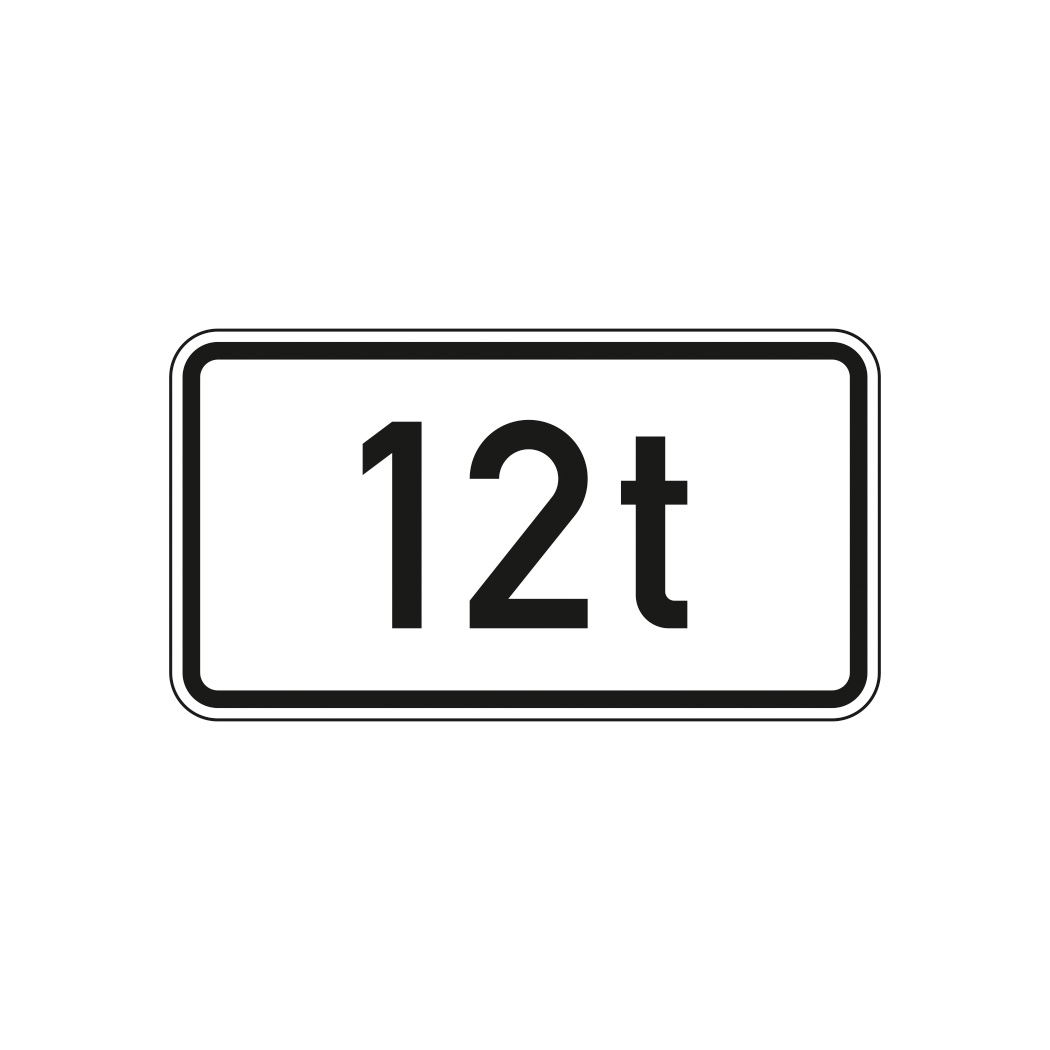 Massenangabe 12 T StVO Nr 1053 37 Verkehrszeichen In Deutschland Massenangabe 12 T StVO Nr 1053 37 Verkehrszeichen In Deutschland